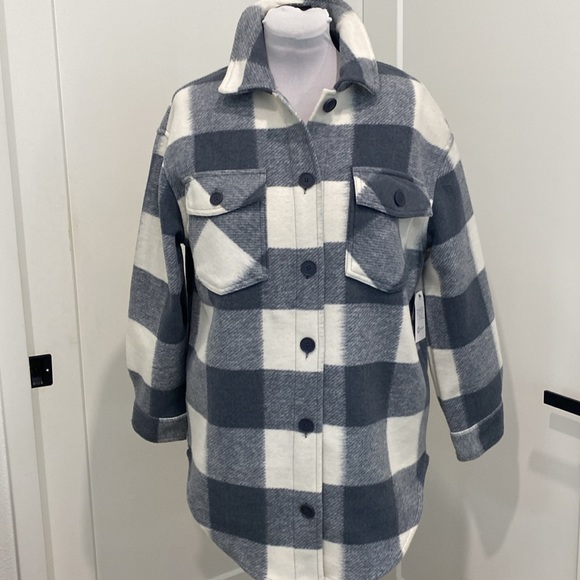 Time and Tru | Jackets & Coats | Nwt Time And Tru Womens Plaid Shacket ...